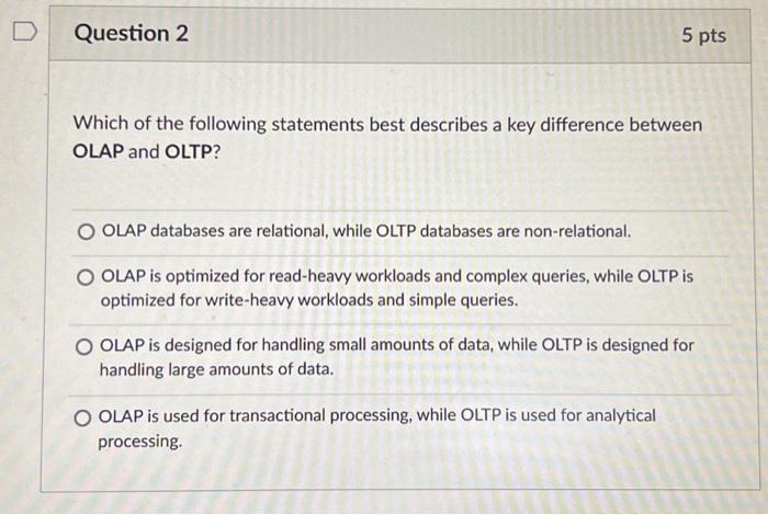 Solved Which of the following statements best describes a | Chegg.com