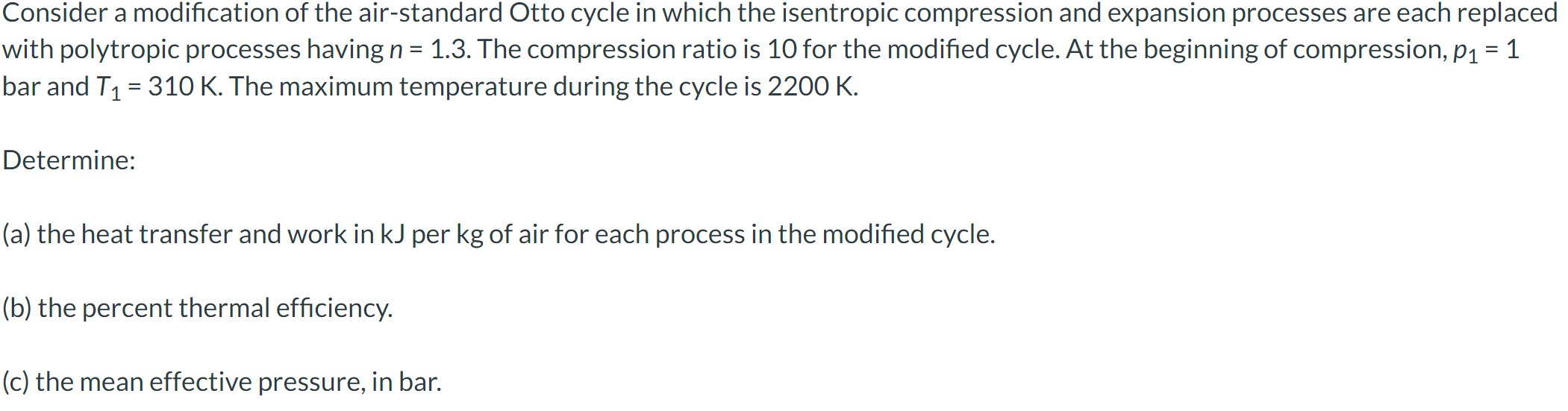 Consider a modification of the air-standard Otto | Chegg.com