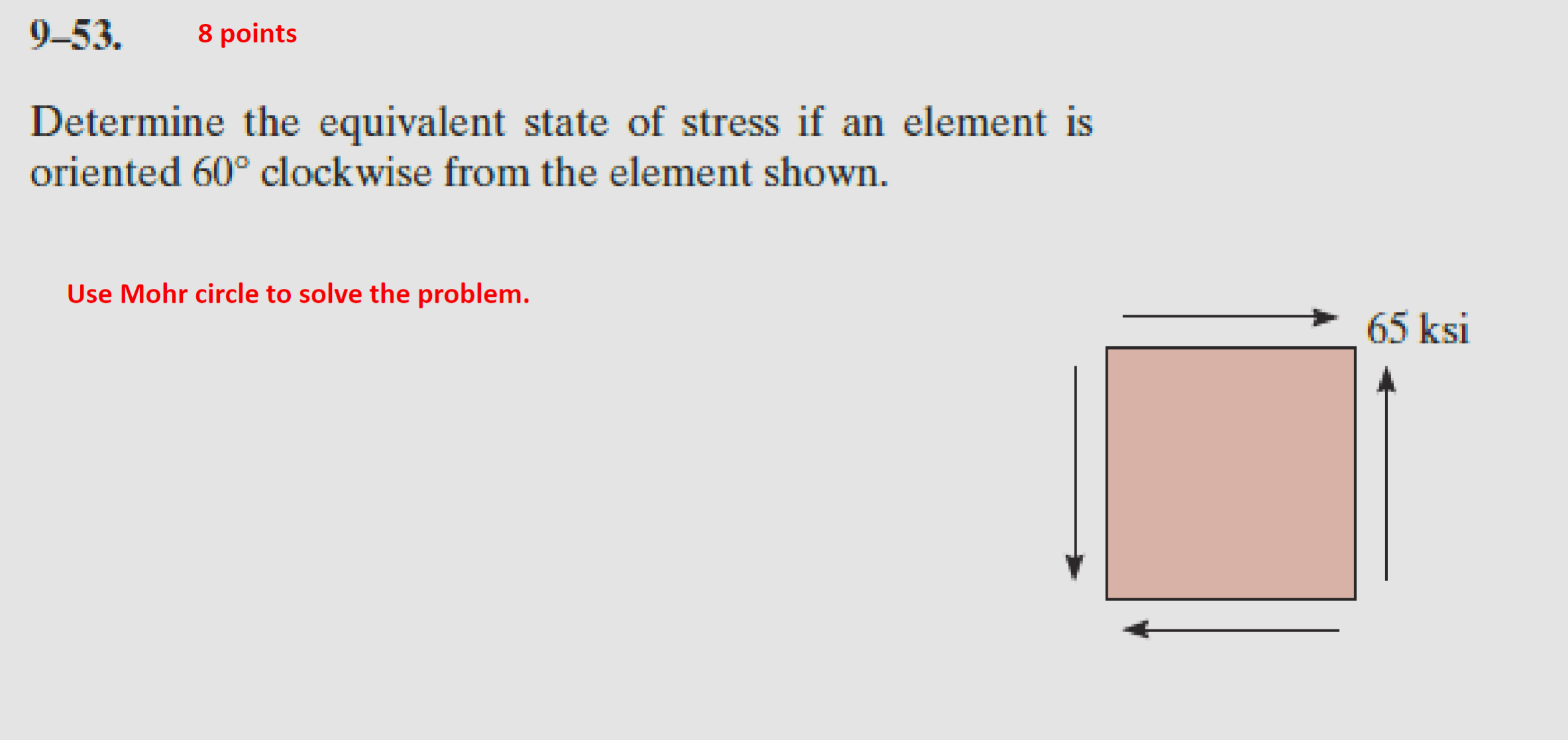 Solved 9-53.8 ﻿pointsDetermine the equivalent state of | Chegg.com