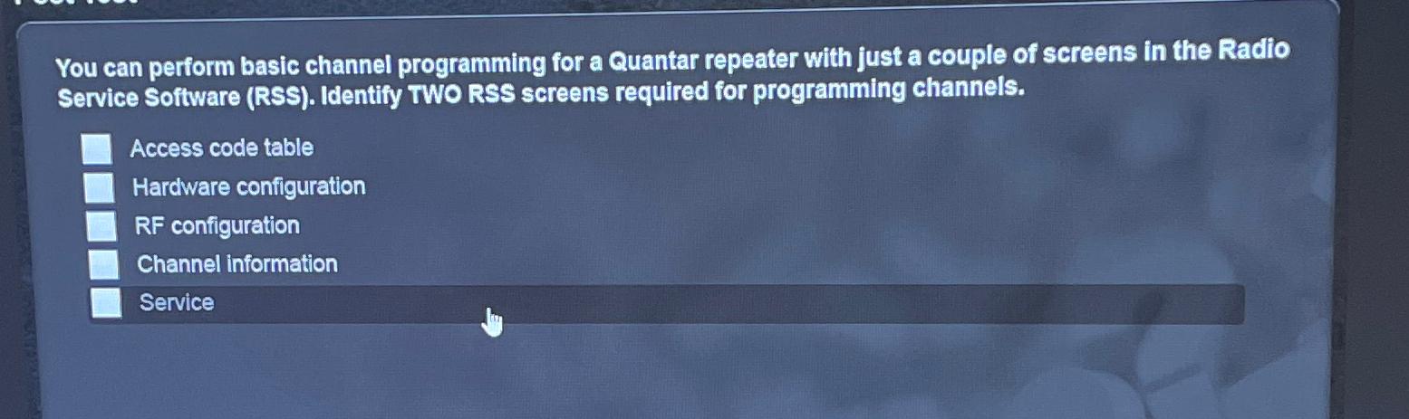 Solved You can perform basic channel programming for a | Chegg.com