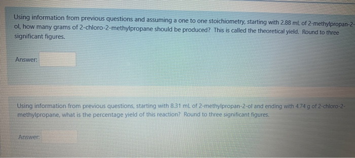 Solved Using information from previous questions and | Chegg.com