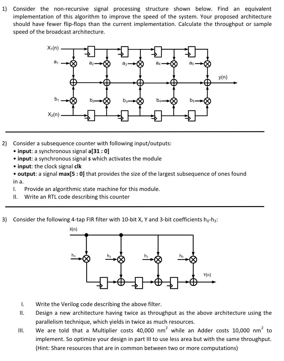 Solved Digital System Designplease answer the questions in | Chegg.com