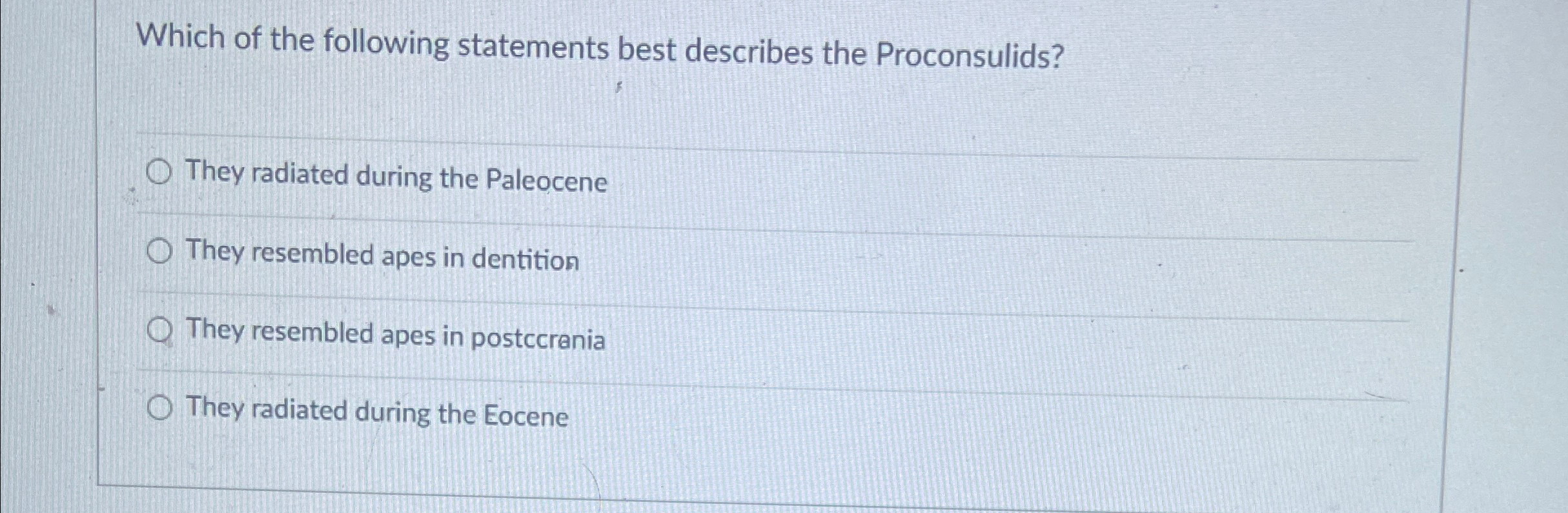 Solved Which of the following statements best describes the | Chegg.com