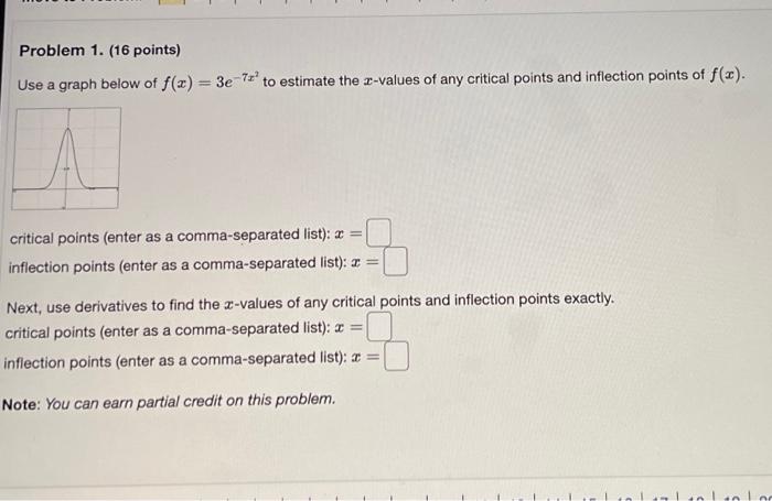 Solved Problem 1. (16 points) Use a graph below of | Chegg.com