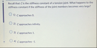 Solved Recall that C ﻿is the stiffness constant of a tension | Chegg.com