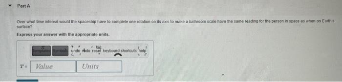 Solved A spaceship in outer space has a doughnut shape with | Chegg.com