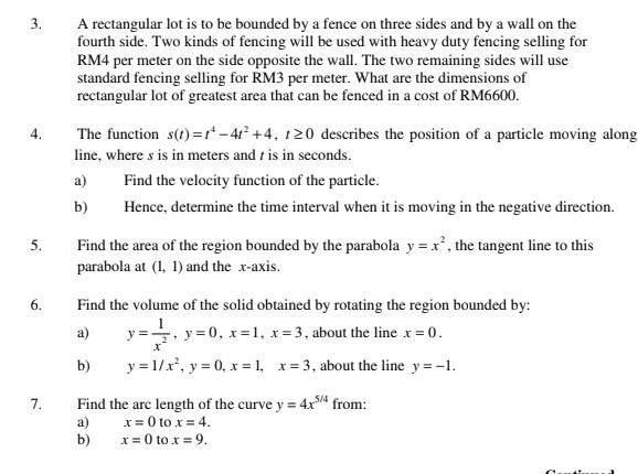 Solved 3. A rectangular lot is to be bounded by a fence on | Chegg.com