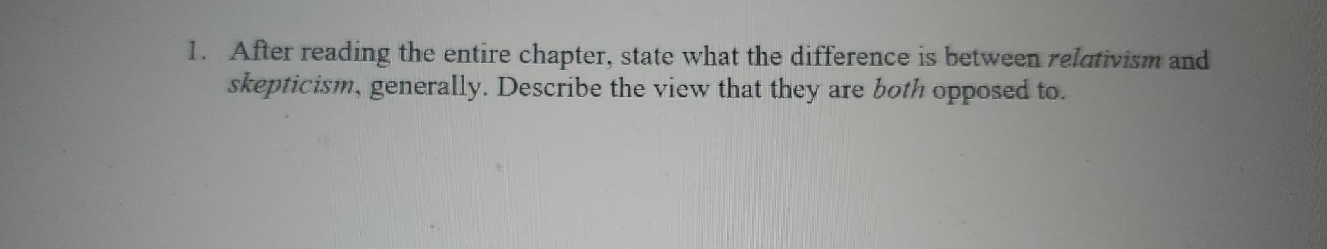 Solved After reading the entire chapter, state what the | Chegg.com