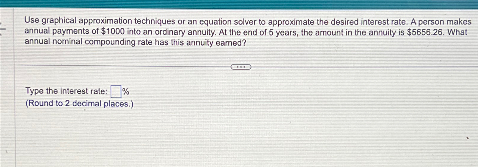 Solved Use graphical approximation techniques or an equation | Chegg.com
