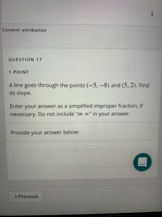 Solved Content attribution QUESTION 17 1 POINT A line goes | Chegg.com Solved Content attribution QUESTION 17 1 POINT A line goes | Chegg.com