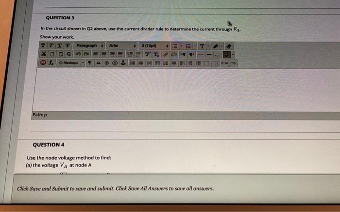 Solved QUESTION 2 Consider the circuit given below to answer | Chegg.com