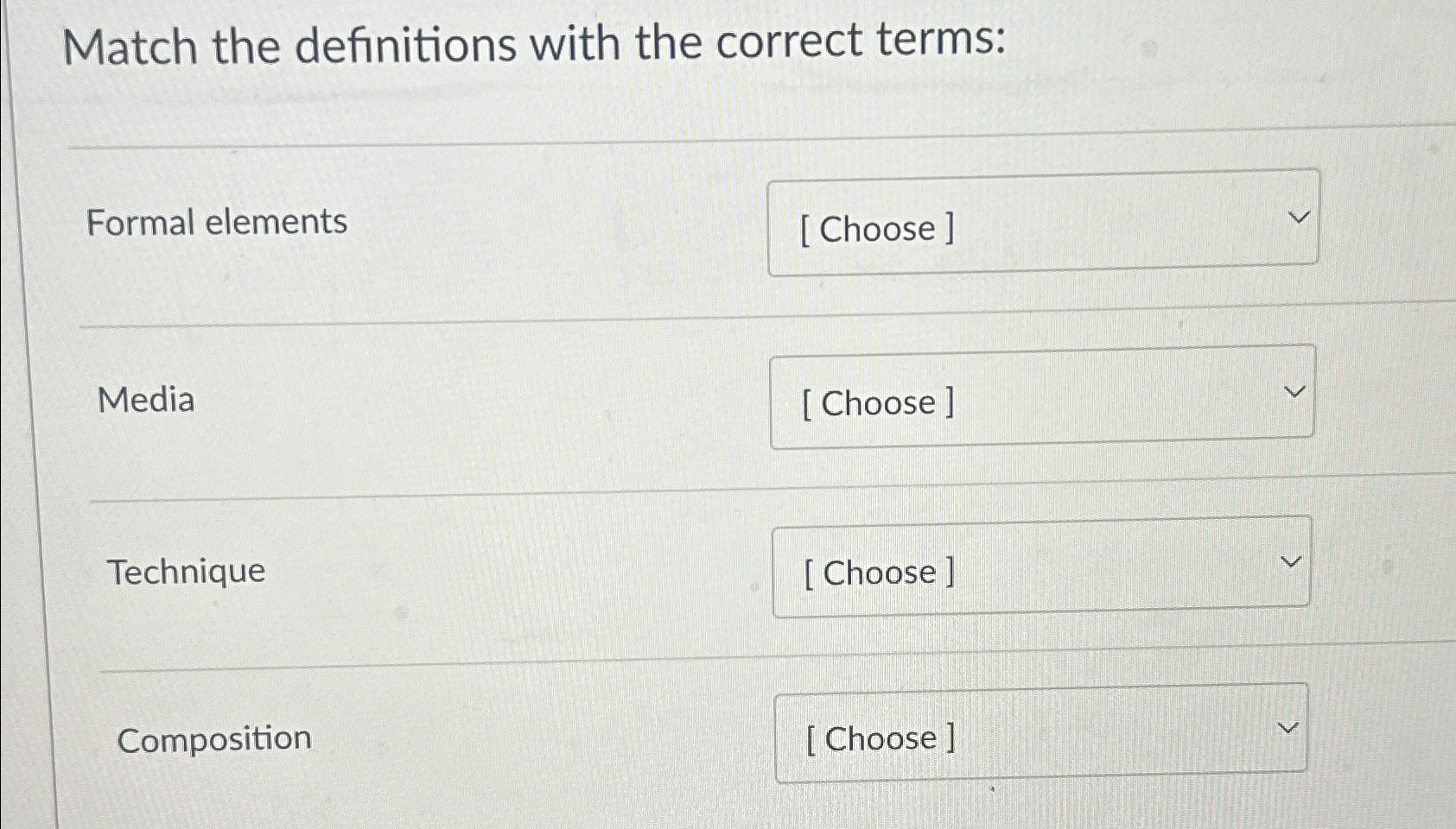 Solved Match the definitions with the correct terms:Formal | Chegg.com