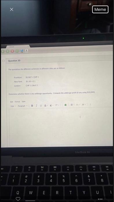 Solved The quotations for different currencies in different | Chegg.com