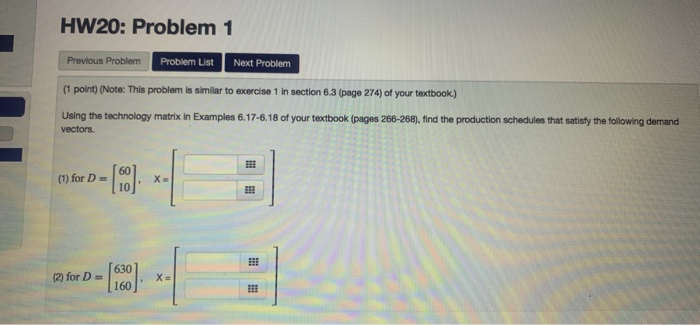 HW20: Problem 1 Problem List Previous Problem Next | Chegg.com