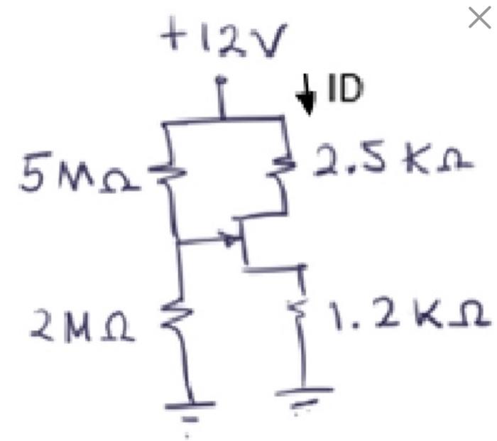 Solved If in the following circuit VD = 5V, determine the | Chegg.com