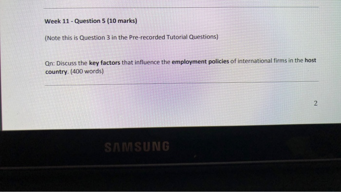Solved Week 11 Question 5 10 Marks Note This Is 5681