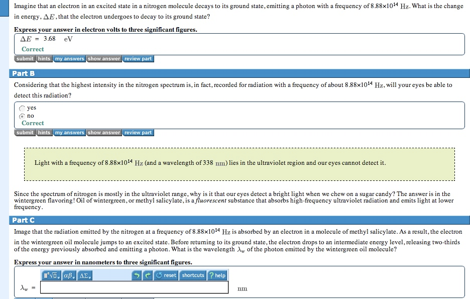 Solved Imagine that an electron in an excited state in a | Chegg.com