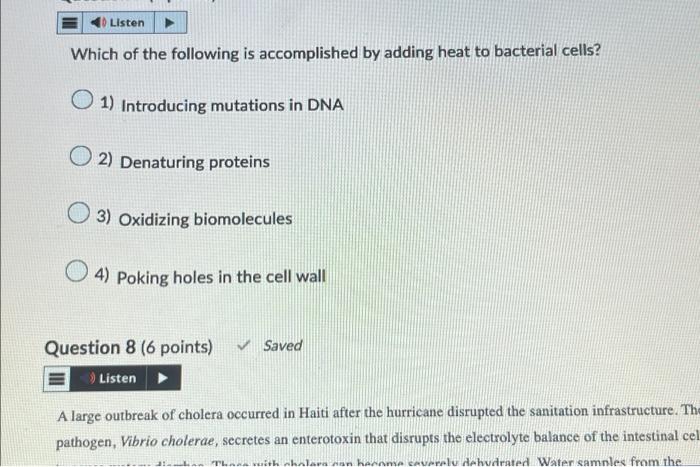 Solved Listen Which of the following is accomplished by | Chegg.com