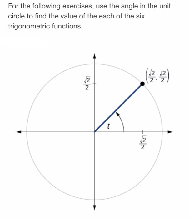 Solved For the following exercises, use the angle in the | Chegg.com