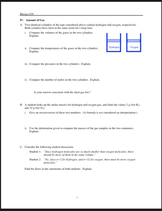 Solved Free body diagram Physics 535 THE IDEAL GAS Credit: | Chegg.com