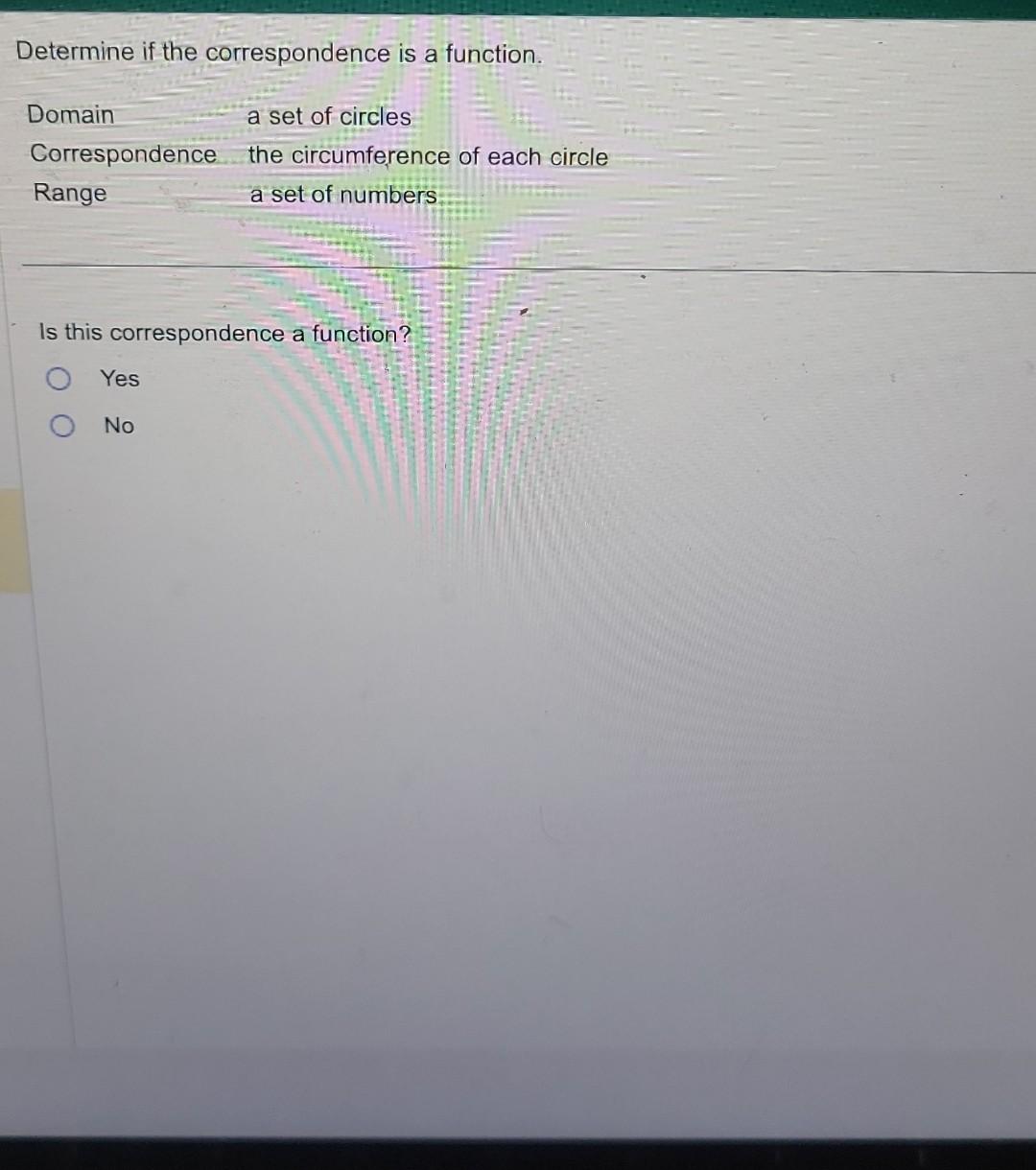 Solved Determine if the correspondence is a function. Is | Chegg.com