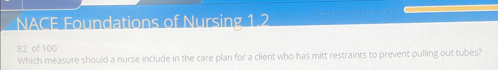 Solved NACF Foundations of Nursing 1.282 ﻿of 100Which | Chegg.com