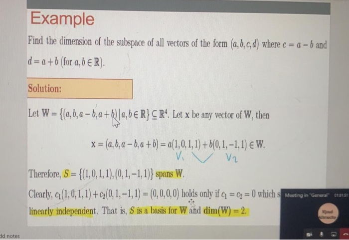Solved Example: Dimension of a Solution Space Find a basis | Chegg.com