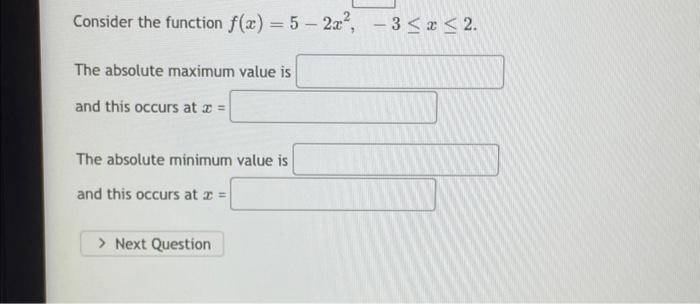 Solved Consider the function f(x)= 5-2x^2, x is greater than | Chegg.com