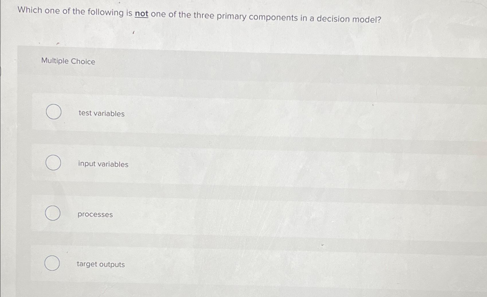 Solved Which one of the following is not one of the three | Chegg.com