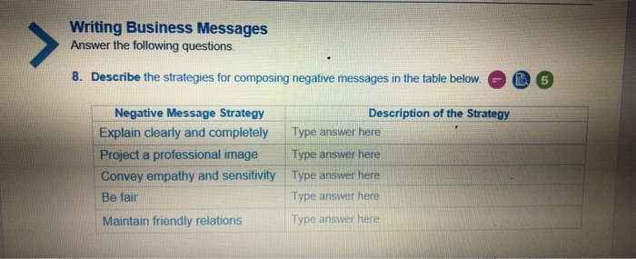 Solved Writing Business Messages Answer the following | Chegg.com