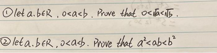 Solved (1) let a,b∈R,0 | Chegg.com