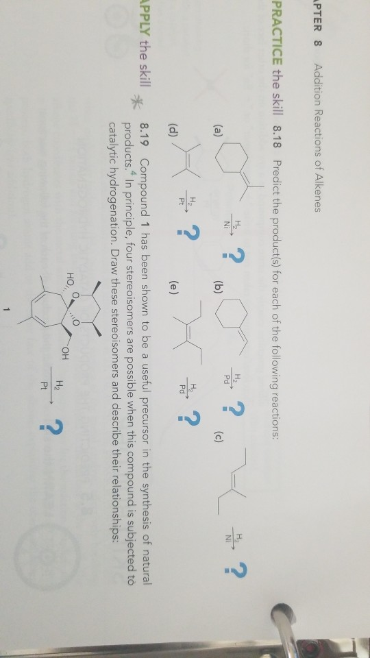 Solved PTER 8 Addition Reactions of Alkenes PRACTICE the | Chegg.com Solved PTER 8 Addition Reactions of Alkenes PRACTICE the | Chegg.com