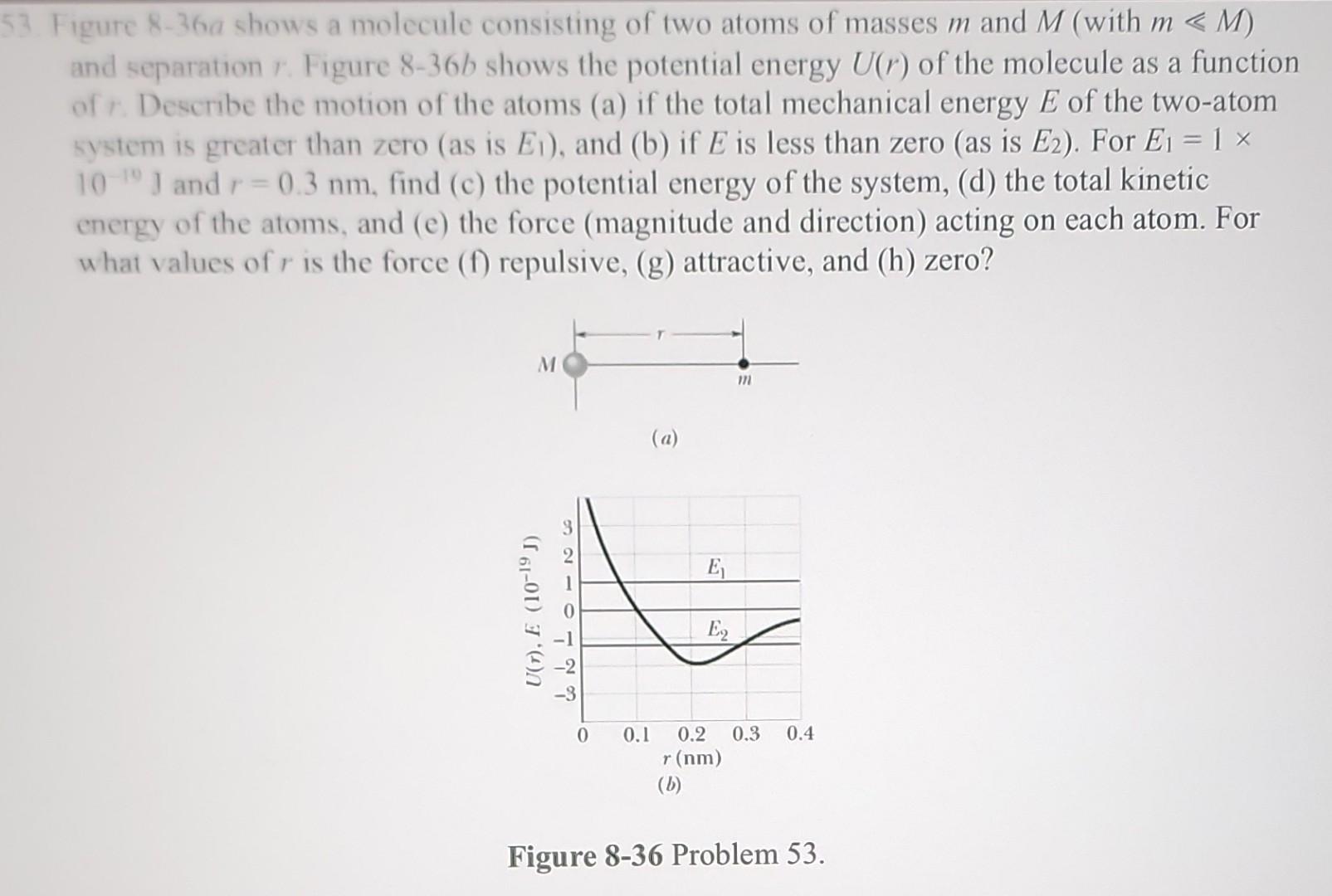 Solved Figure 8−36a shows a molecule consisting of two atoms | Chegg.com