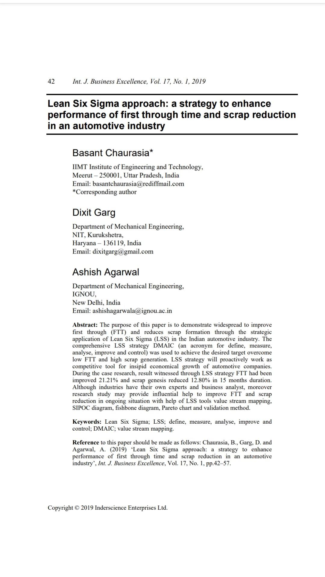 Solved Lean Six Sigma approach: a strategy to enhance | Chegg.com