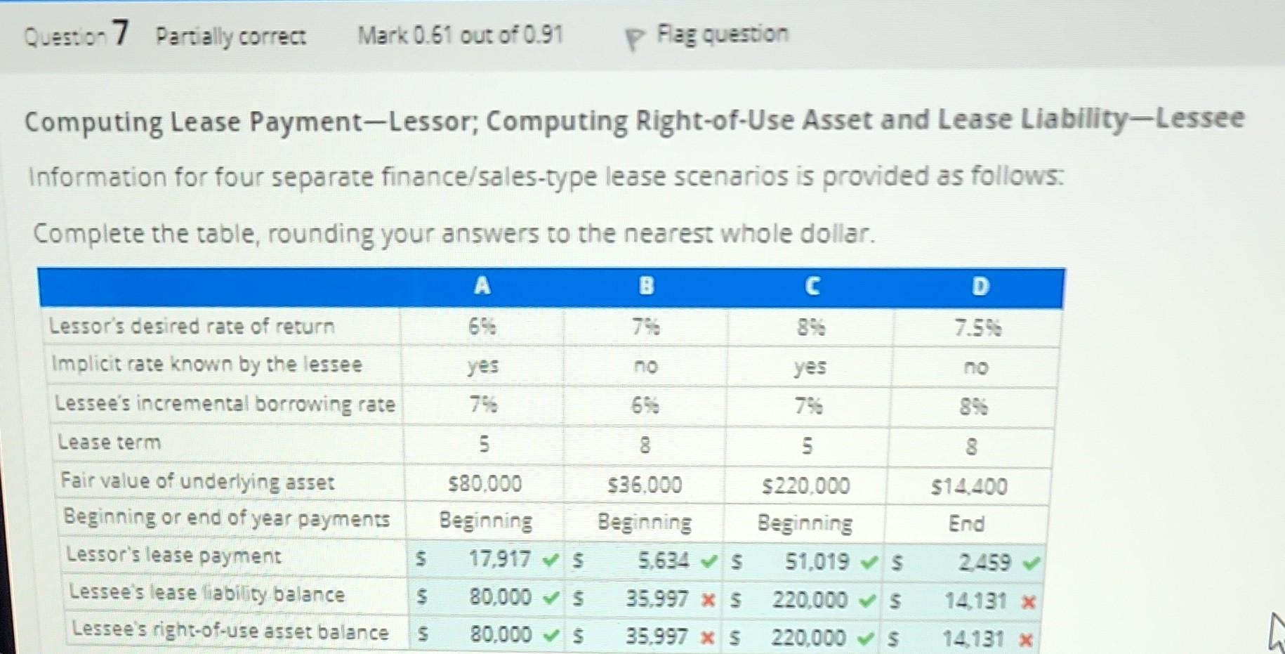 Solved Computing Lease Payment-Lessor; Computing | Chegg.com