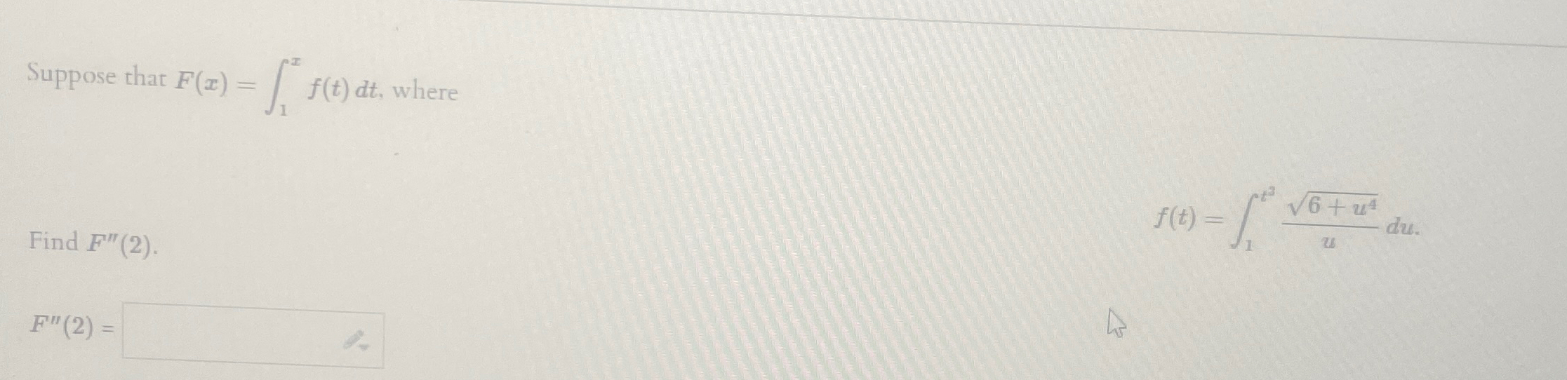 Solved Suppose that F(x)=∫1xf(t)dt, ﻿whereFind | Chegg.com