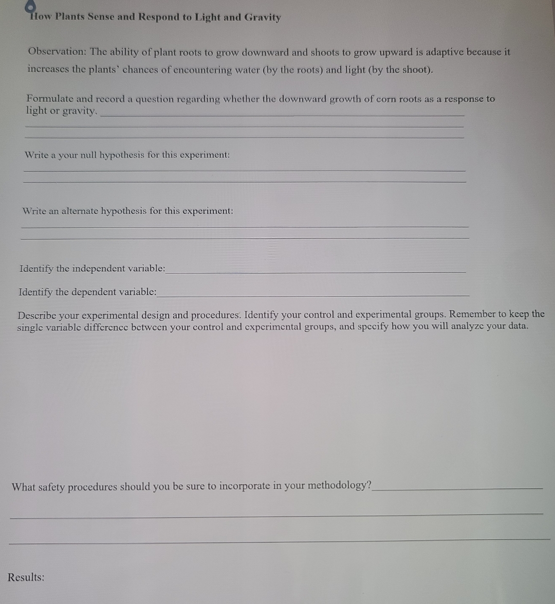 Solved How Plants Sense and Respond to Light and | Chegg.com