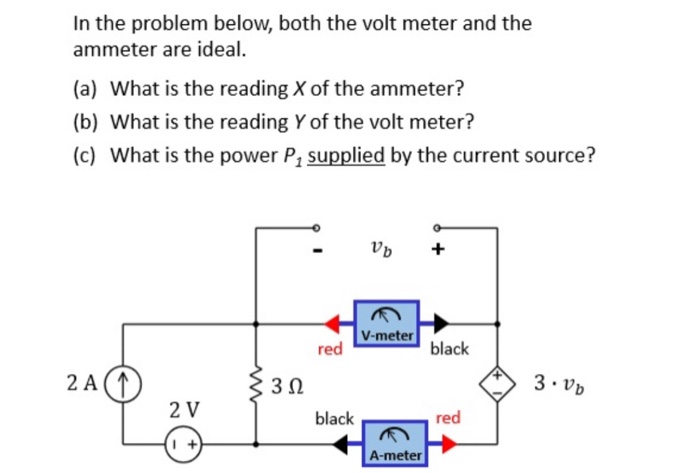 Solved In the problem below, both the volt meter and the | Chegg.com