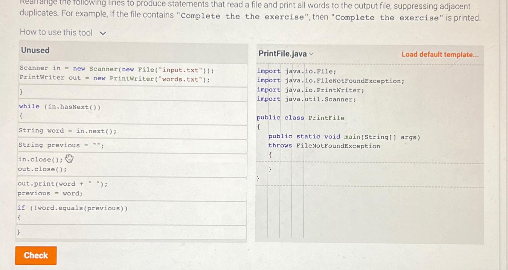 Solved Rearrange the following lines to produce statements | Chegg.com