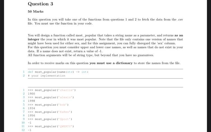 Solved Question 1 25 Marks For the first question of this | Chegg.com