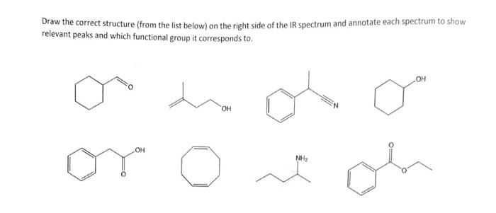 Solved Draw the correct structure (from the list below) on | Chegg.com