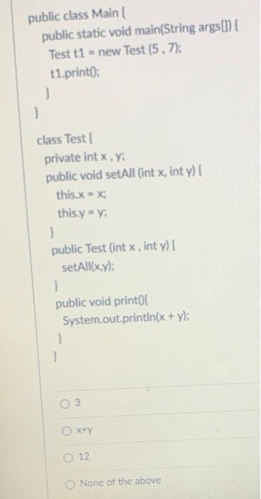 Solved public class Main { public static void main(String | Chegg.com