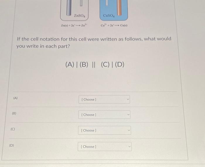[Solved]: Consider the following chemical cell. If the cell