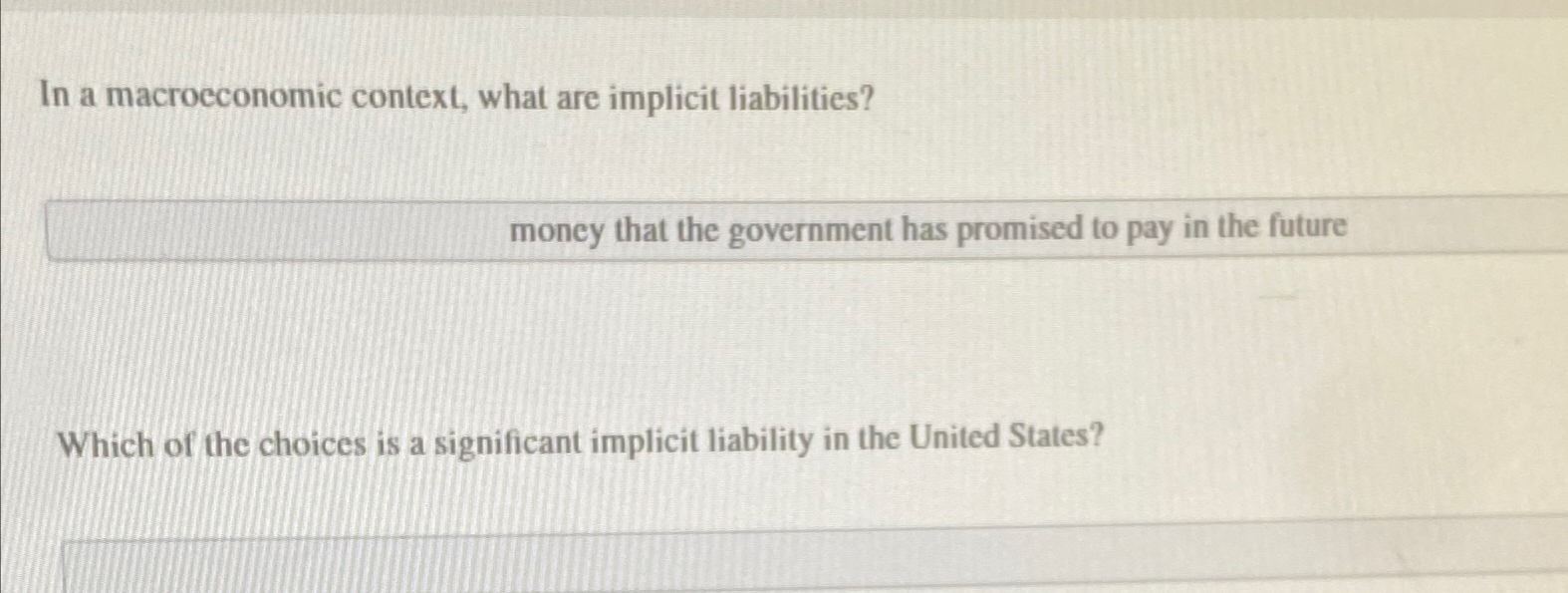 Solved In a macrocconomic context, what are implicit | Chegg.com