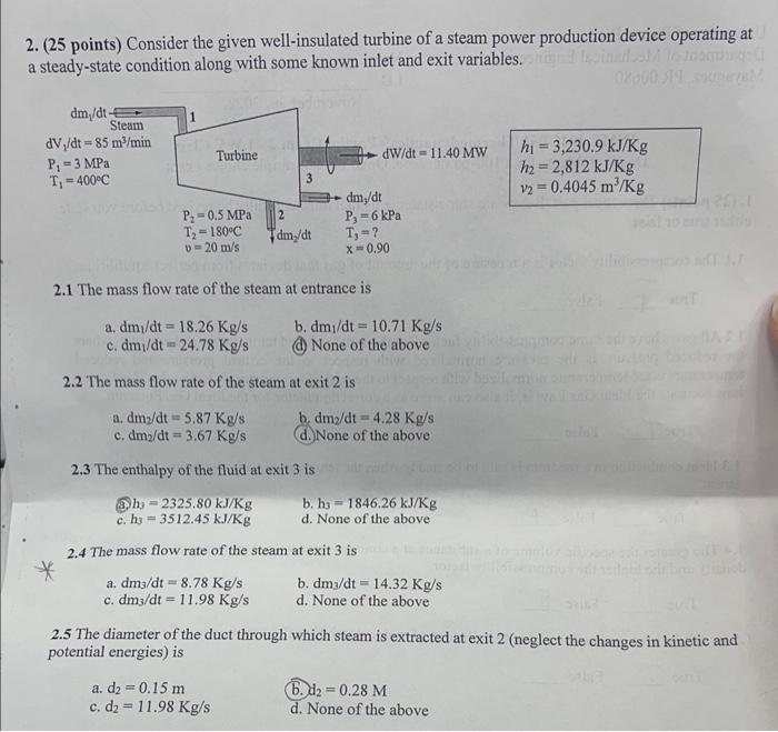 Solved 2. ( 25 points) Consider the given well-insulated | Chegg.com