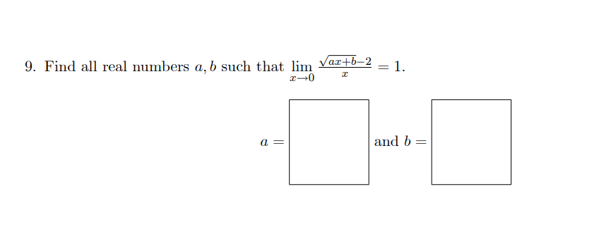 Solved Find all real numbers a,b ﻿such that | Chegg.com