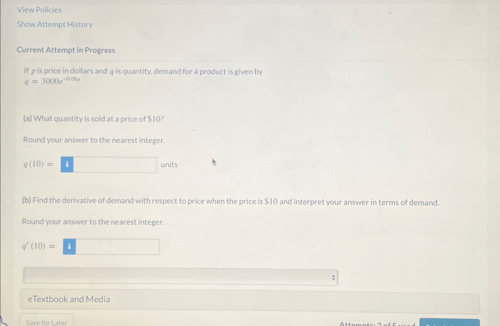 Solved View PoliciesShow Attempt HistoryCurrent Attempt in | Chegg.com