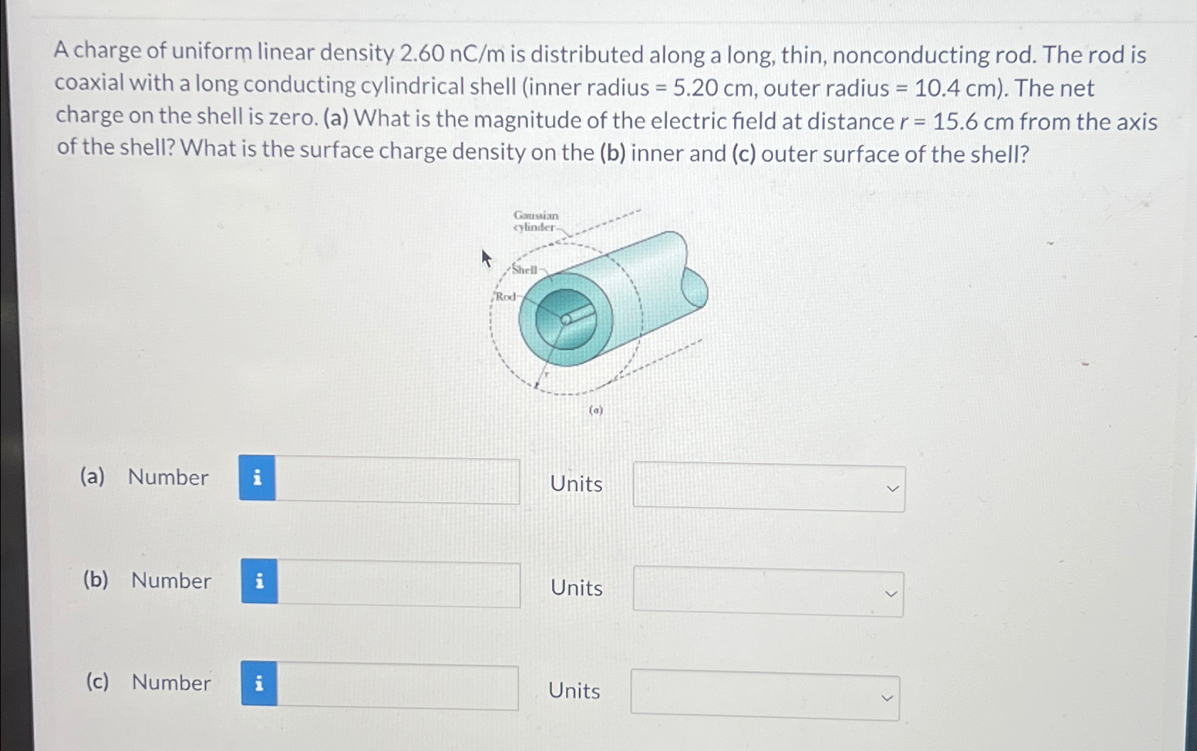 Solved A charge of uniform linear density 2.60nCm ﻿is | Chegg.com