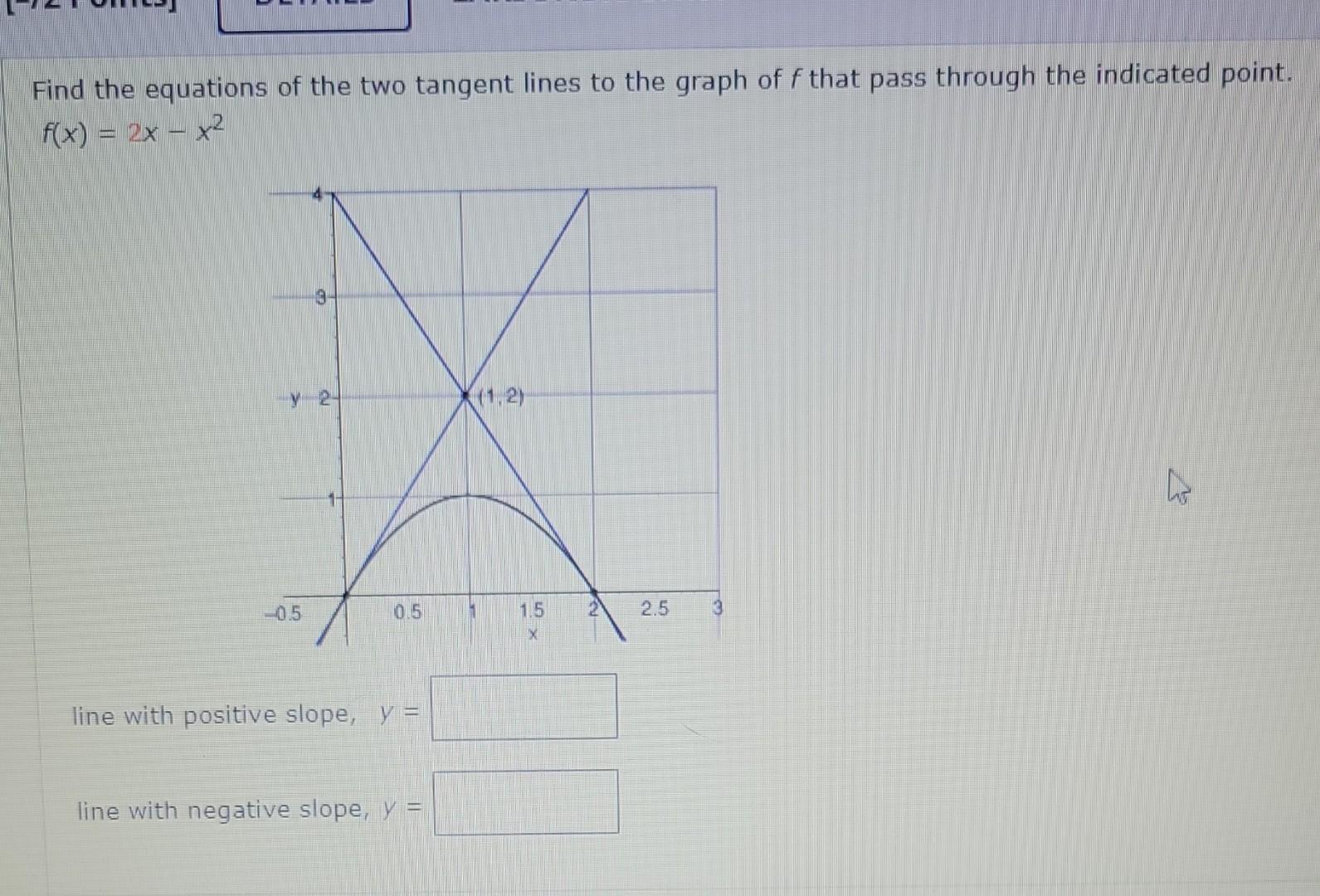Solved HELP PLEASE Find the equations of the two tangent | Chegg.com