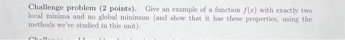 Solved Challenge problem ( 2 points). Give an example of a | Chegg.com